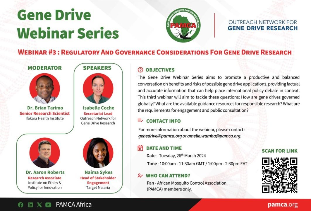 Gene Drive Webinar Series: Regulatory and governance considerations ...